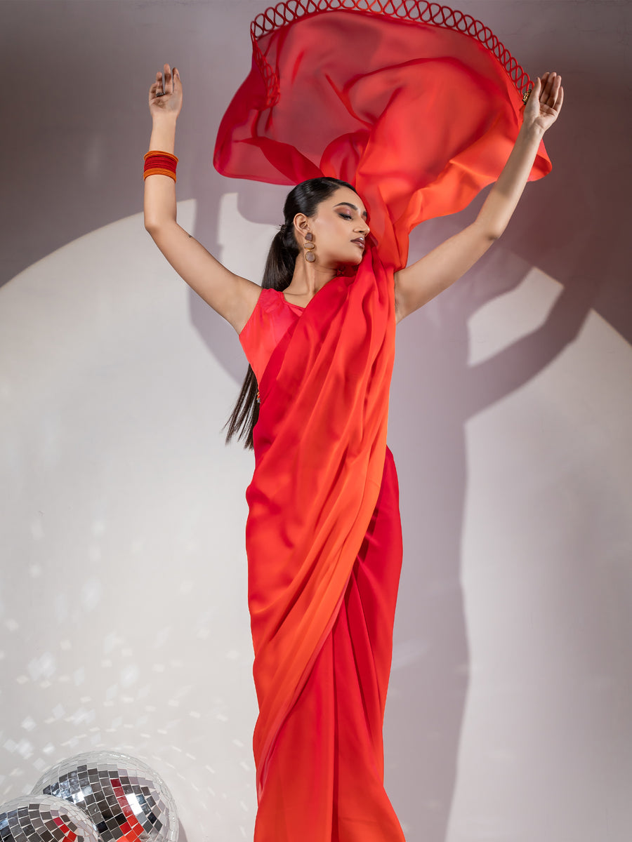 Who What Wear Infinity Saree with Blouse Fabric – Swtantra